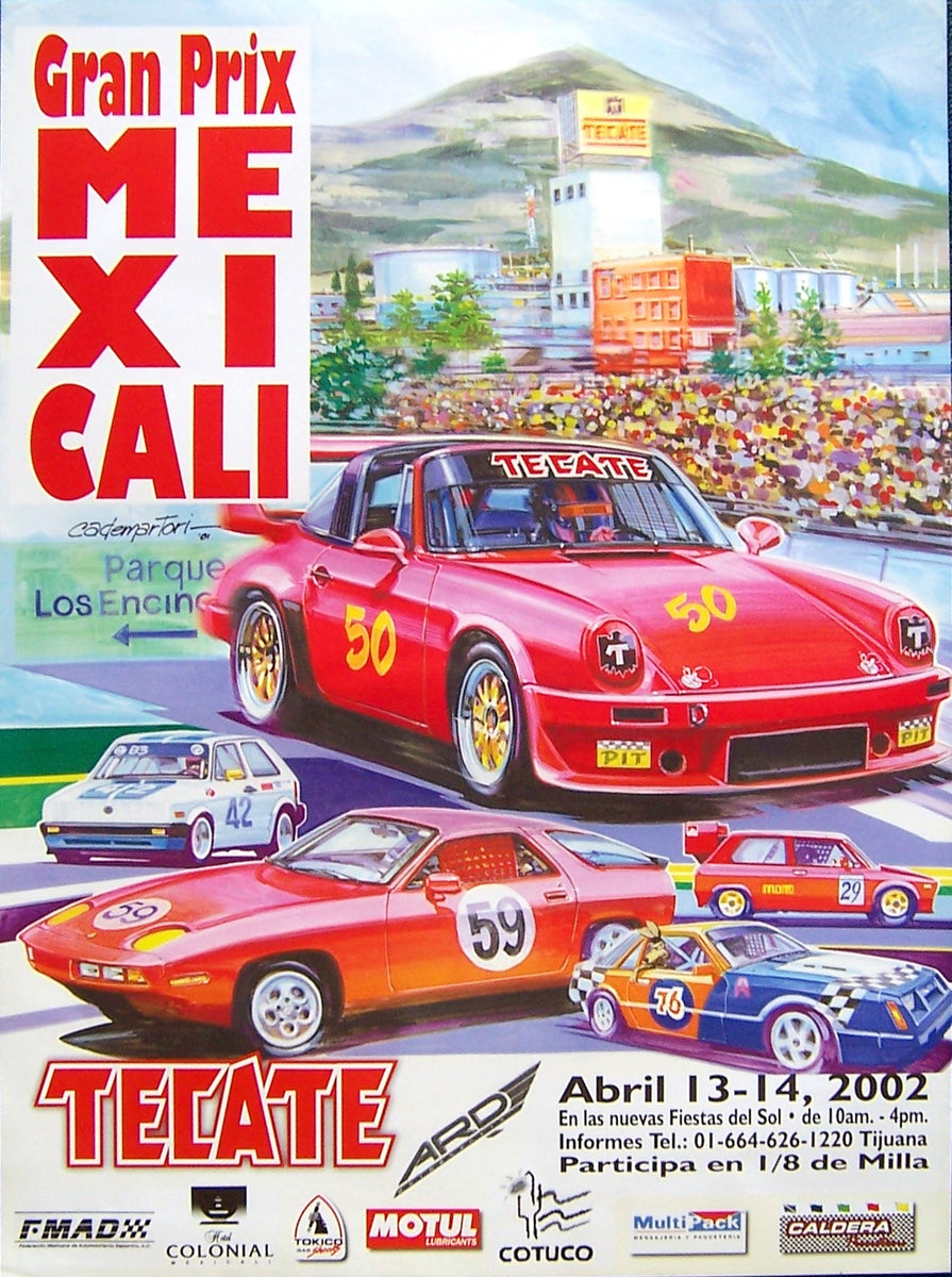Mexico - Mexicali GP 2002 Poster – Hector Cademartori Motor Racing Art